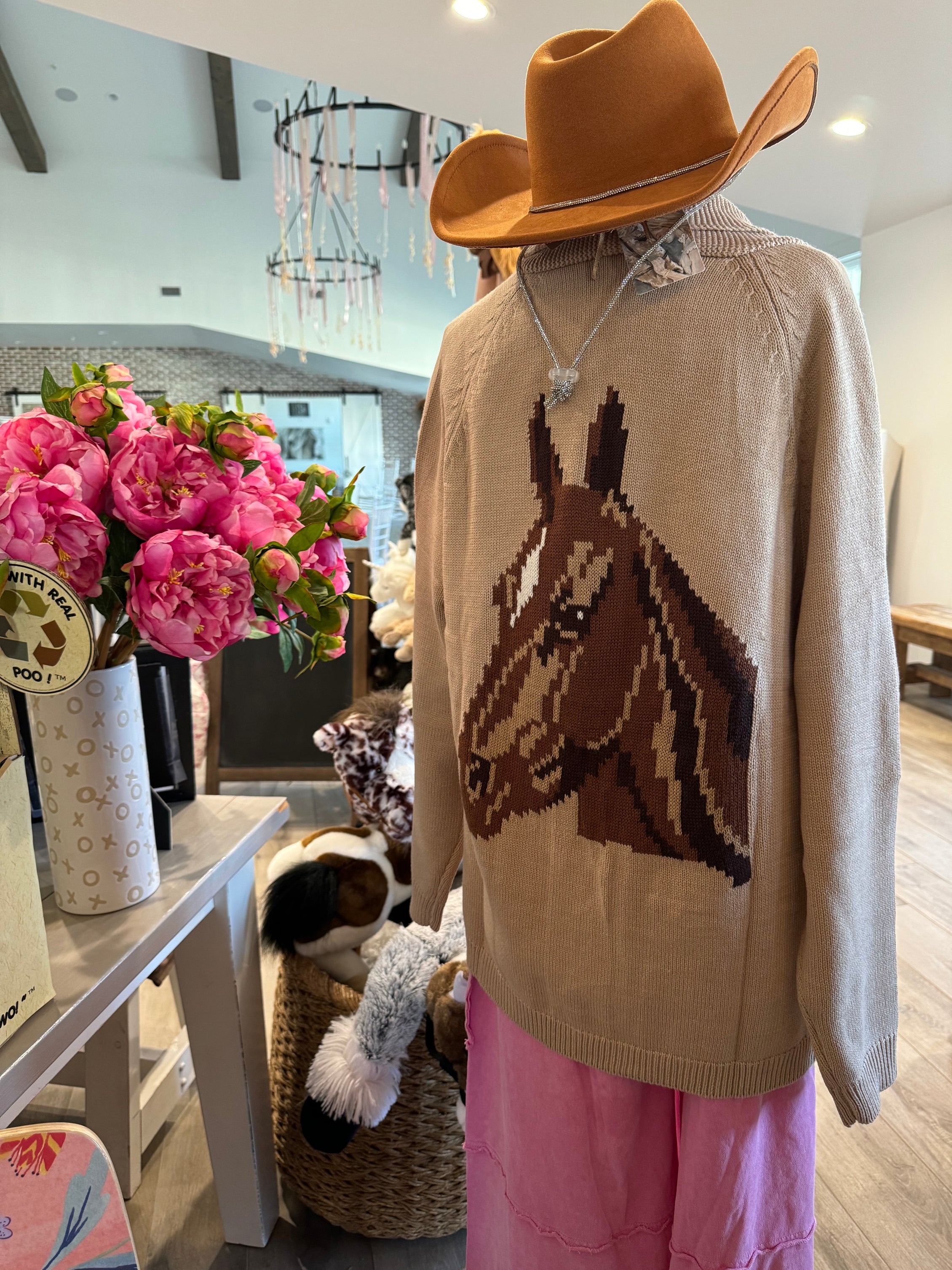 Equine Embrace Jacquard Sweater – Bridle Up Hope Shop
